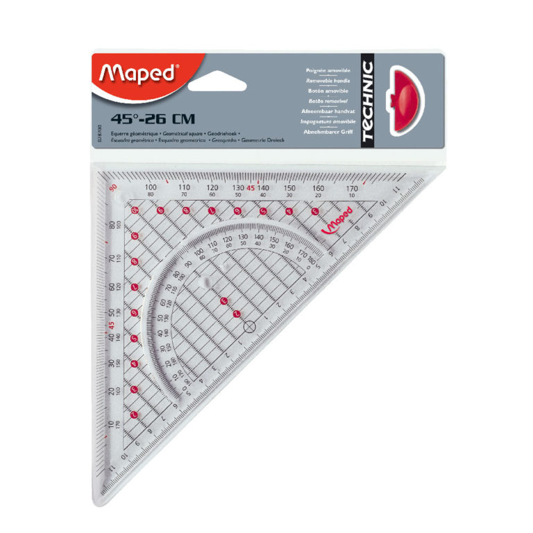 Escuadra Geométrica 45X26Cm Con Transportador Maped - Artel